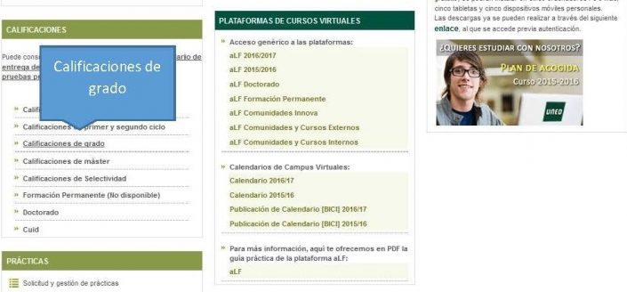 Calificaciones - UNED Cantabria