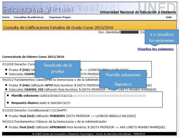Calificaciones - UNED Cantabria