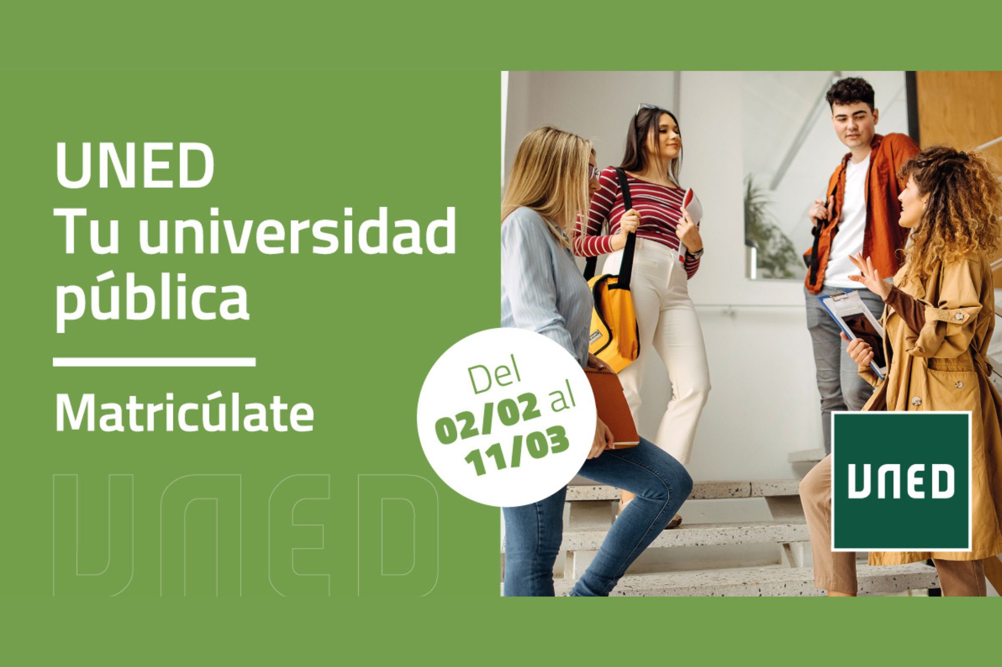 Abierto el segundo periodo de matrícula de los 30 grados de la UNED